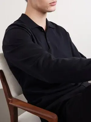 ATON Cotton-blend Polo Sweater