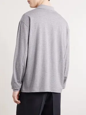 ATON Striped Suvin Cotton-jersey Polo Shirt
