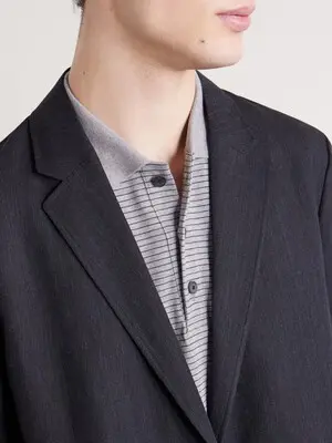 ATON Striped Suvin Cotton-jersey Polo Shirt