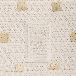 Sandro Crochet Tote Bag With Charms