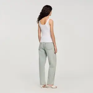 Sandro Cotton Vest Top With Lace - White