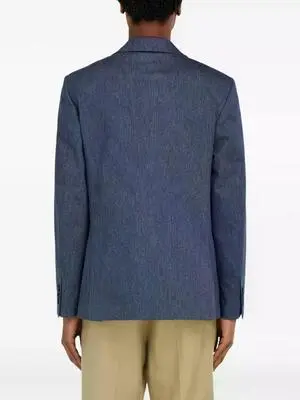 FERRAGAMO Single Breasted Denim Blazer