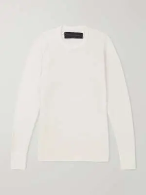 AARON LEVINE Waffle-knit Cotton Sweater