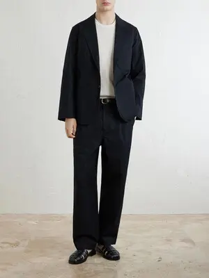 AARON LEVINE Waffle-knit Cotton Sweater