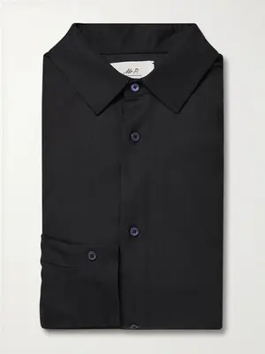 Mr P. Wool, Silk And Cashmere-blend Shirt - Gray