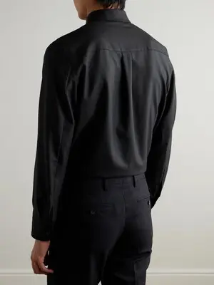 Mr P. Wool, Silk And Cashmere-blend Shirt - Gray