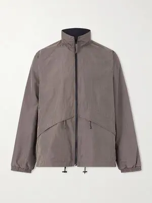 ATON Reversible Checked Silk-taffeta Jacket