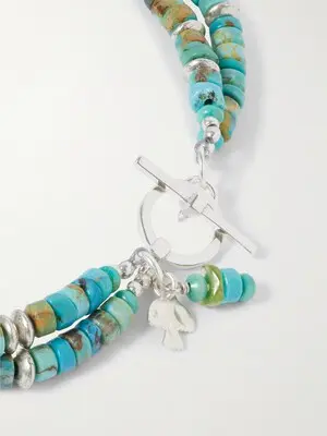 PEYOTE BIRD Cedar Double Sonoran Sterling Silver Bracelet