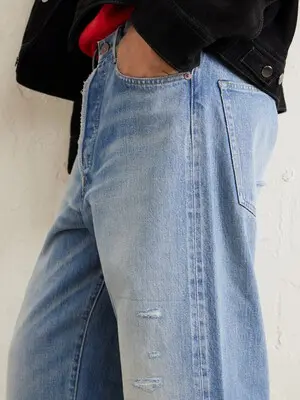 Visvim Social Sculpture 01 Wide-leg Selvedge Jeans - Blue