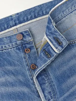 Visvim Social Sculpture 01 Wide-leg Selvedge Jeans - Blue