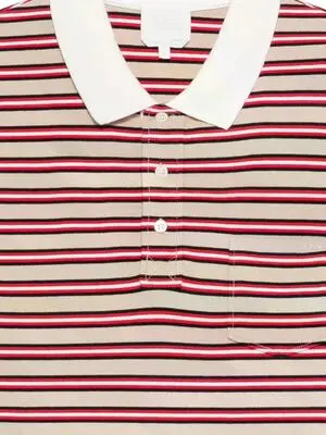 A.p.c. Striped Chest-pocket Polo Shirt - Neutrals