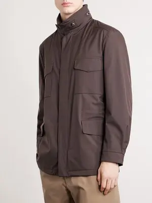 Loro Piana Traveller Windmate® Shell Hooded Field Jacket - Brown