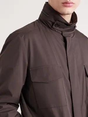 Loro Piana Traveller Windmate® Shell Hooded Field Jacket - Brown