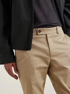 SLOWEAR Tapered Stretch-cotton Trousers - Neutrals