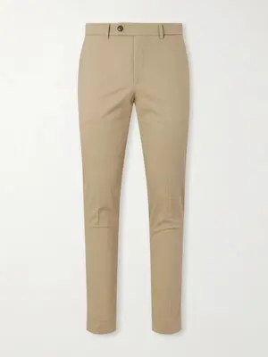 SLOWEAR Tapered Stretch-cotton Trousers - Neutrals