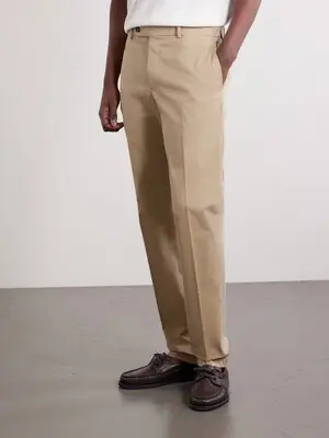 SLOWEAR Tapered Stretch-cotton Trousers