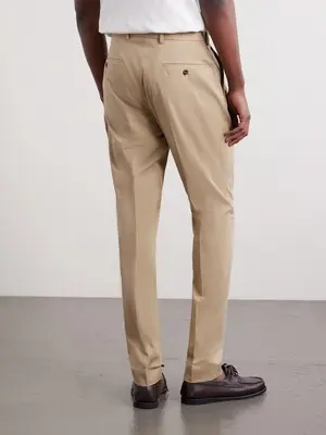 SLOWEAR Tapered Stretch-cotton Trousers