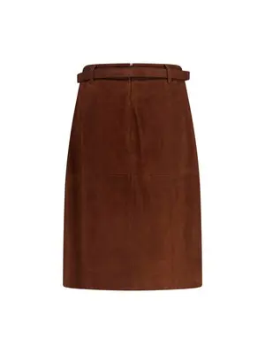 Max Mara Suede Midi Skirt