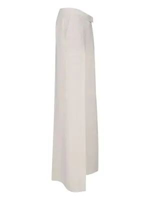 Max Mara Linen Straight Leg Trousers - Beige