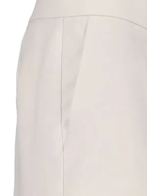 Max Mara Linen Straight Leg Trousers - Beige