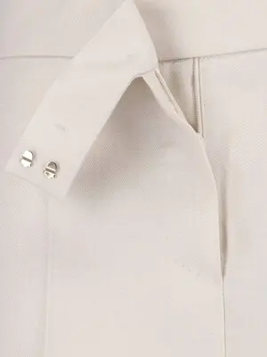Max Mara Linen Straight Leg Trousers - Beige