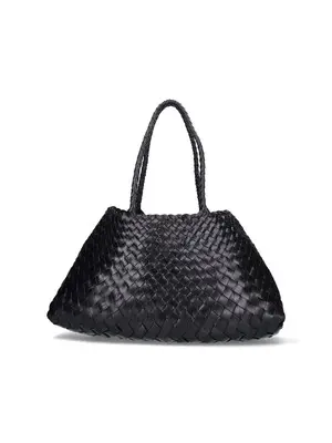 Dragon Diffusion Santa Croce Large Tote Bag Black