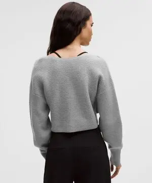 Lululemon Brushed Cotton Reversible Crossover Sweater