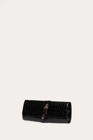 LIFFNER Belted Croc-effect Clutch