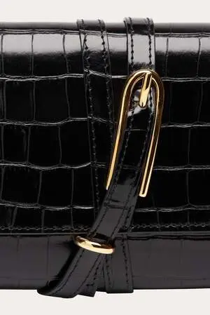 LIFFNER Belted Croc-effect Clutch