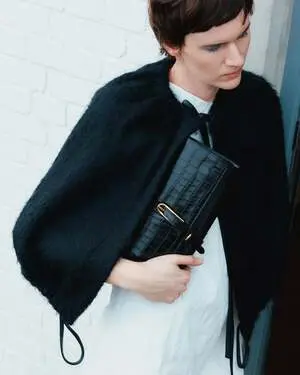 LIFFNER Belted Croc-effect Clutch