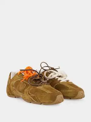 Miu Miu X New Balance 530 Sl Suede Sneakers - Brown