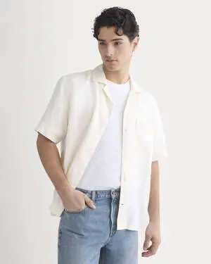 Everlane Linen Resort Shirt - Blue Wing Teal