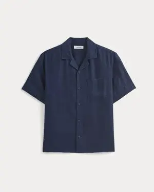 Everlane Linen Resort Shirt - Navy