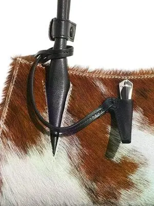 MUGLER Print Shoulder Bag - Brown
