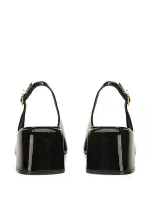 SERGIO ROSSI Convex Leather Sandals