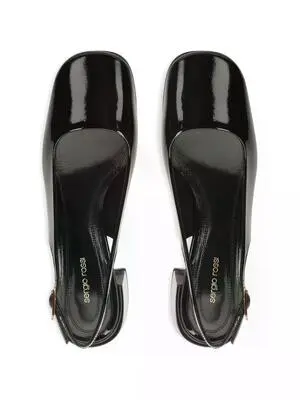 SERGIO ROSSI Convex Leather Sandals