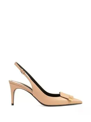 SERGIO ROSSI Buckle Sling-back Pumps - Neutrals