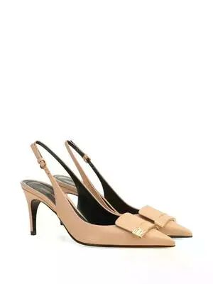 SERGIO ROSSI Buckle Sling-back Pumps - Neutrals