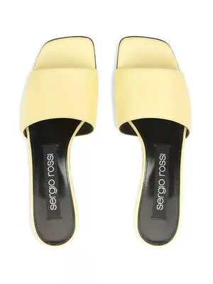 SERGIO ROSSI Leather Sandals - Yellow