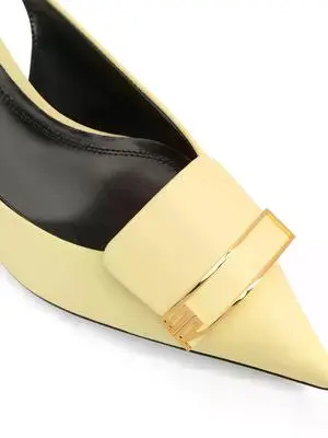 SERGIO ROSSI Buckle Sling-back Pumps - Yellow