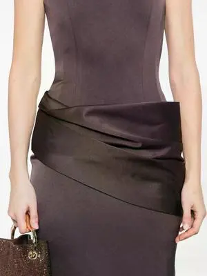 Alex Perry Corset Draped Maxi Dress