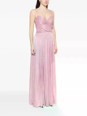 Costarellos Sireen Pleated Maxi Dress - Pink