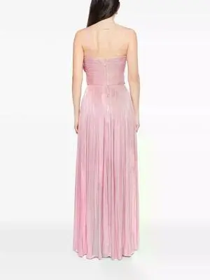 Costarellos Sireen Pleated Maxi Dress - Pink