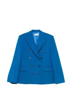Giuseppe Di Morabito Double-breasted Pleated Jacket - Blue