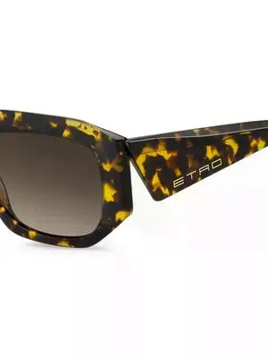 Etro Geometric Frame Sunglasses - Brown