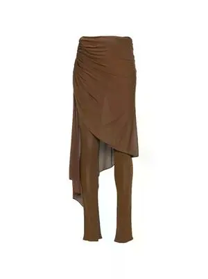 Giuseppe Di Morabito Draped Ruched Trousers - Brown