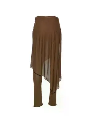 Giuseppe Di Morabito Draped Ruched Trousers - Brown