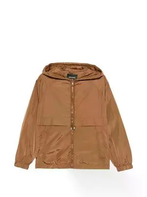 SEMICOUTURE Zip-up Hooded Jacket - Brown