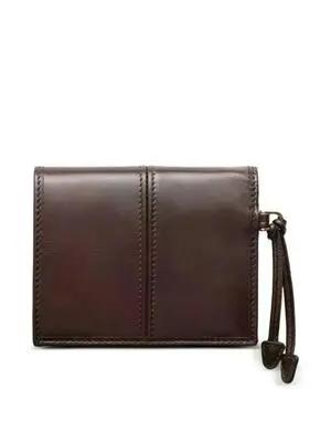 Prada Logo-plaque Leather Wallet - Brown