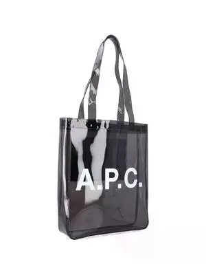 A.p.c. Lou Logo Tote Bag - Grey